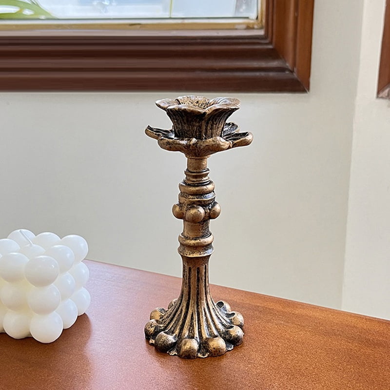 Retro Gold Candlestick Ornaments Photo Props Living Room Dining Table ...