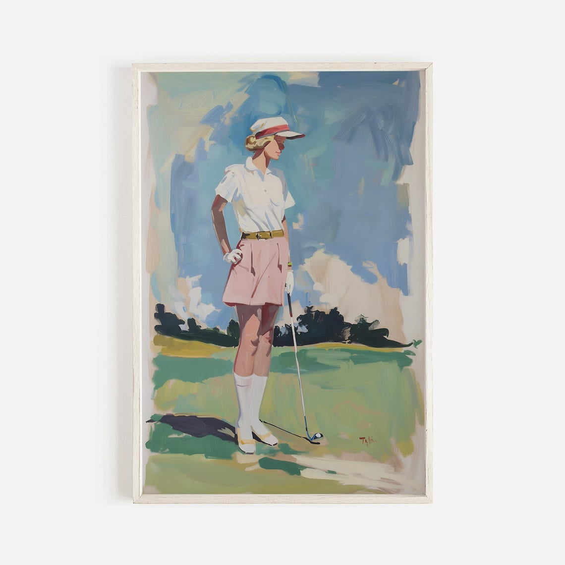 Retro Golf Girl Print, Country Club Aesthetic, 60S Golf Fashion Poster ...
