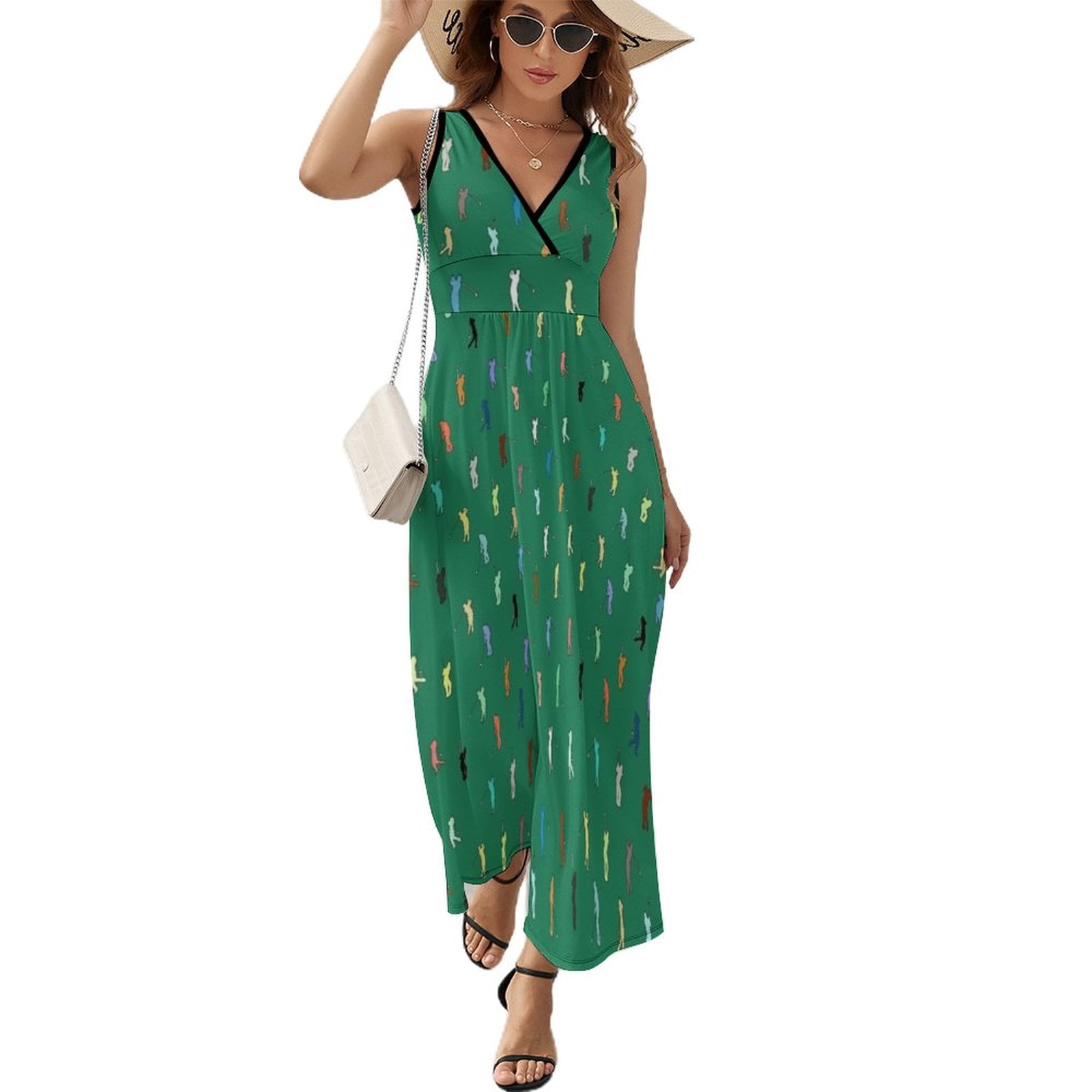 Retro Golf Pattern Sleeveless Dress summer outfits for women 2025 dress ...