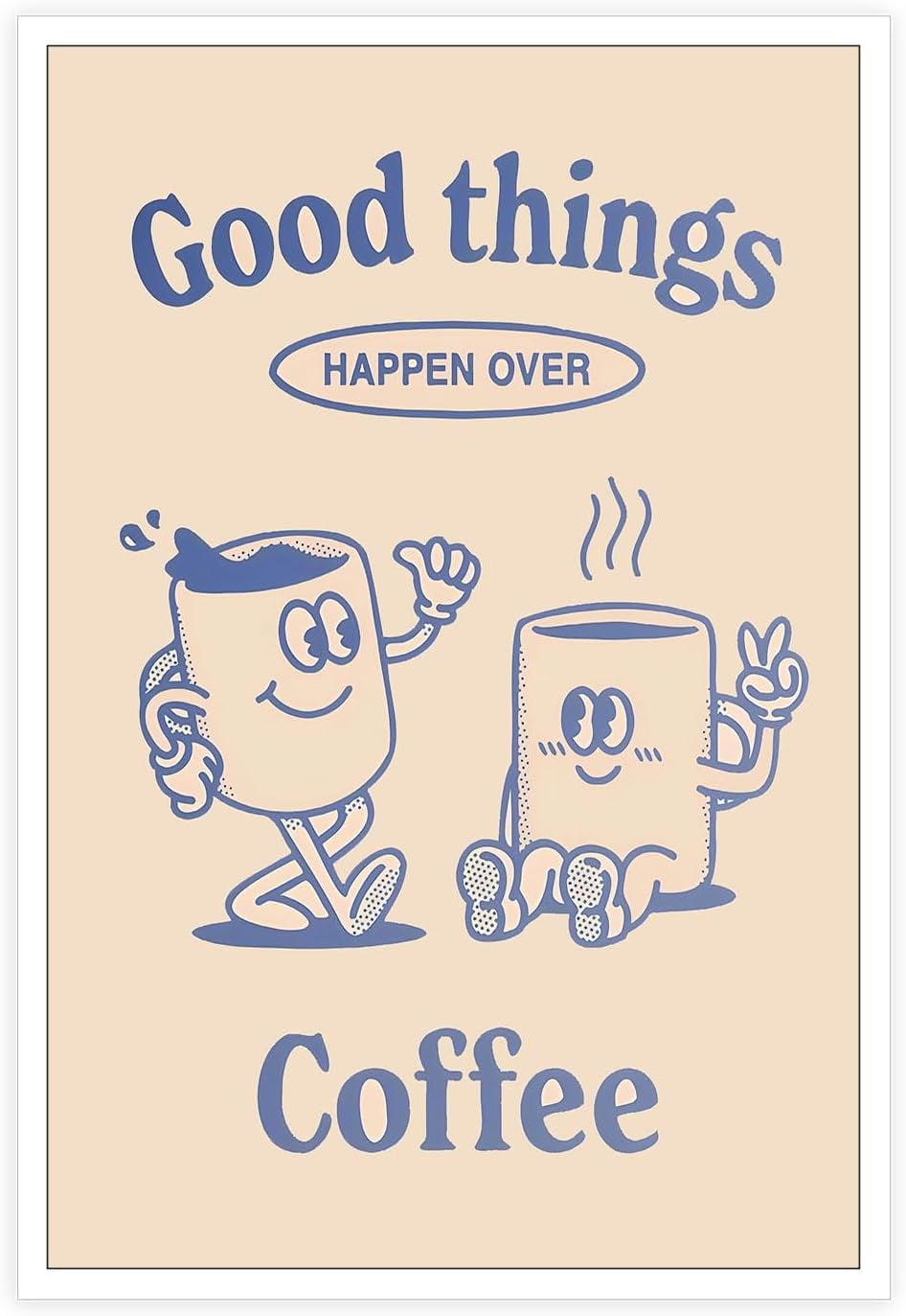 Retro Good Things Coffee Theme Posters Espresso Mocha Cappuccino ...