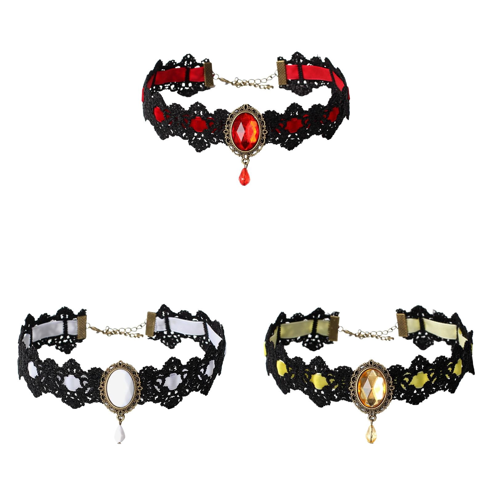 Retro Gothic Lace Choker Elegant Sexy Necklace Black Lace Choker ...