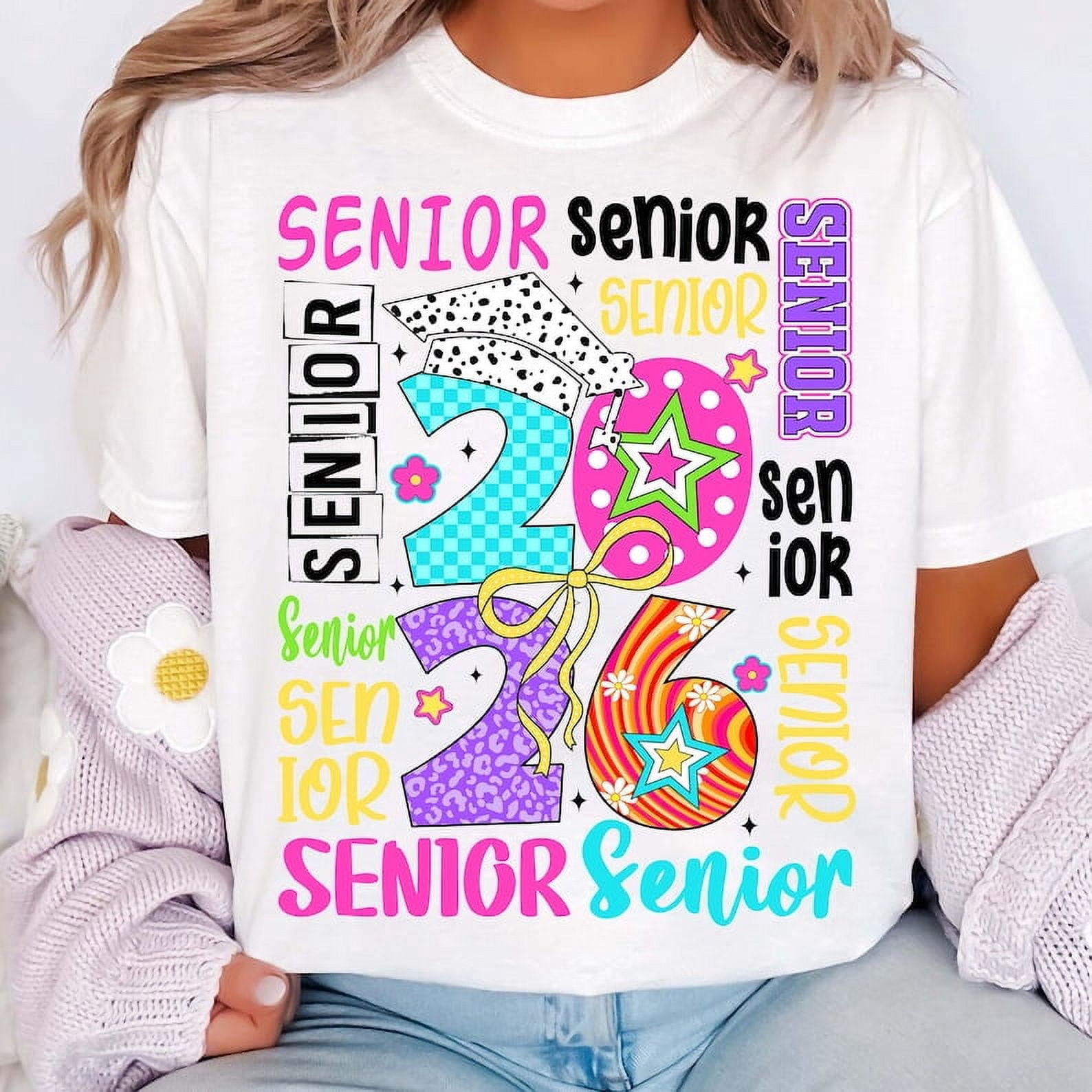 Retro Graduation Senior 2026 T-Shirt, Class of 2026 Tee, Graduate 2026 ...