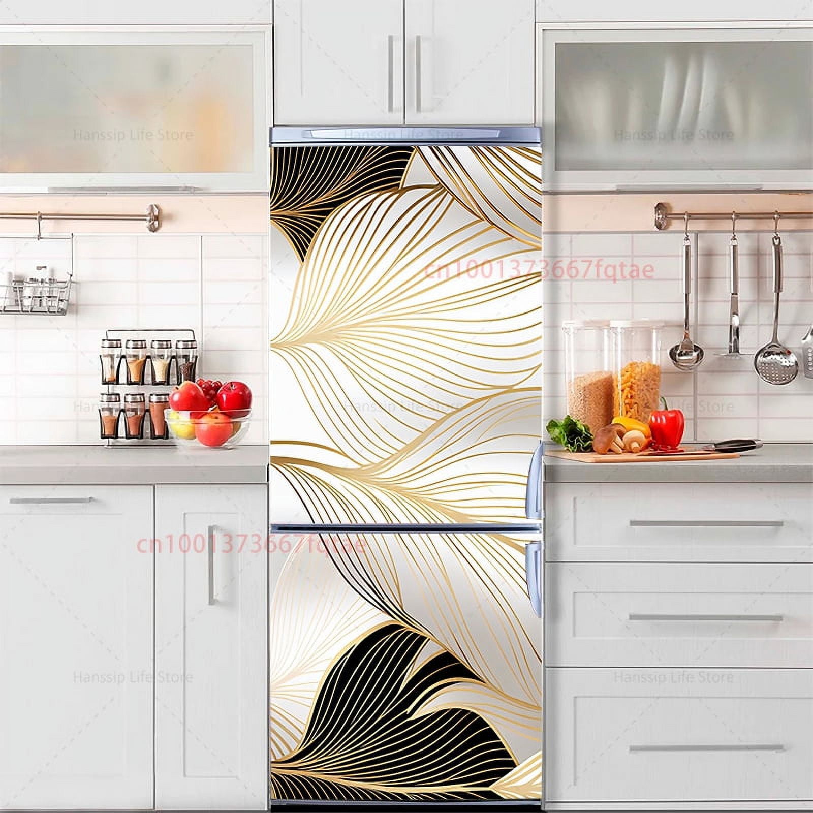 Retro Graffiti Poster Refrigerator Door Wrap Sticker Removable Kitchen ...