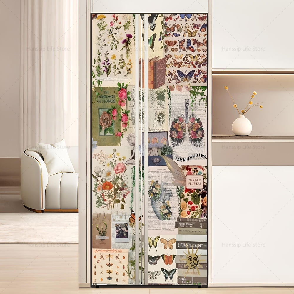 Retro Graffiti Poster Stickers Fridge Door Decals Waterproof PVC Tiling ...