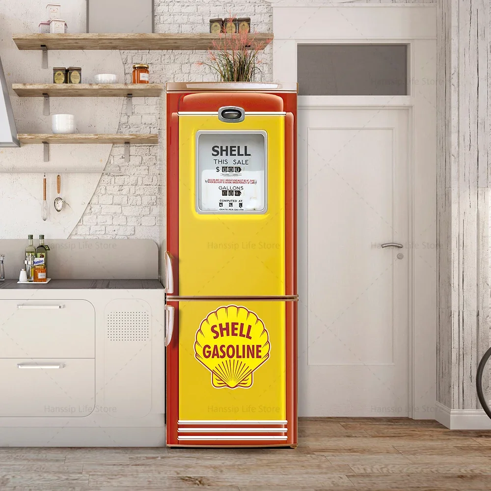 Retro Graffiti Style Fridge Wrap Mural Sticker Waterproof PVC Beertown ...