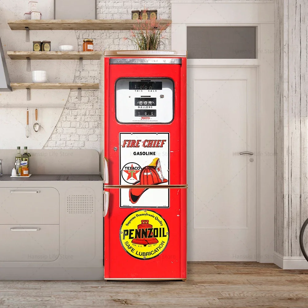 Retro Graffiti Style Fridge Wrap Mural Sticker Waterproof PVC Beertown ...