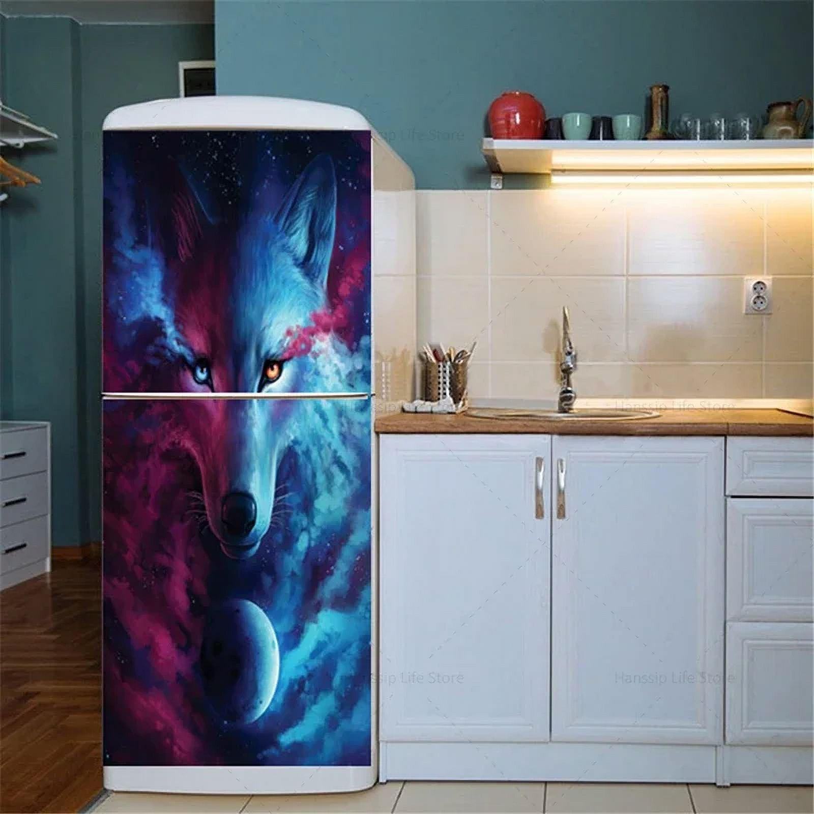 Retro Graffiti Style Fridge Wrap Mural Sticker Waterproof PVC Beertown ...