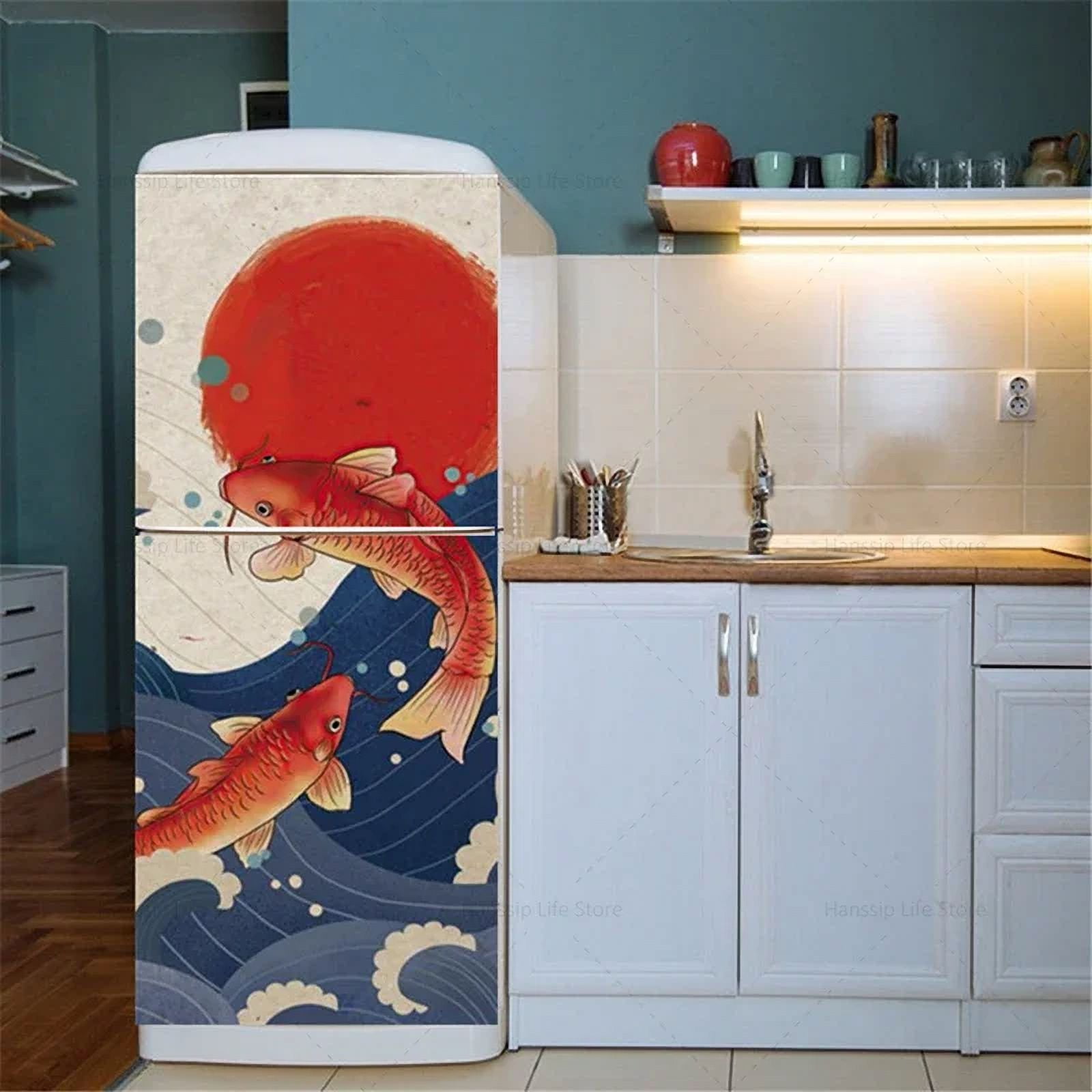 Retro Graffiti Style Fridge Wrap Mural Sticker Waterproof PVC Beertown ...