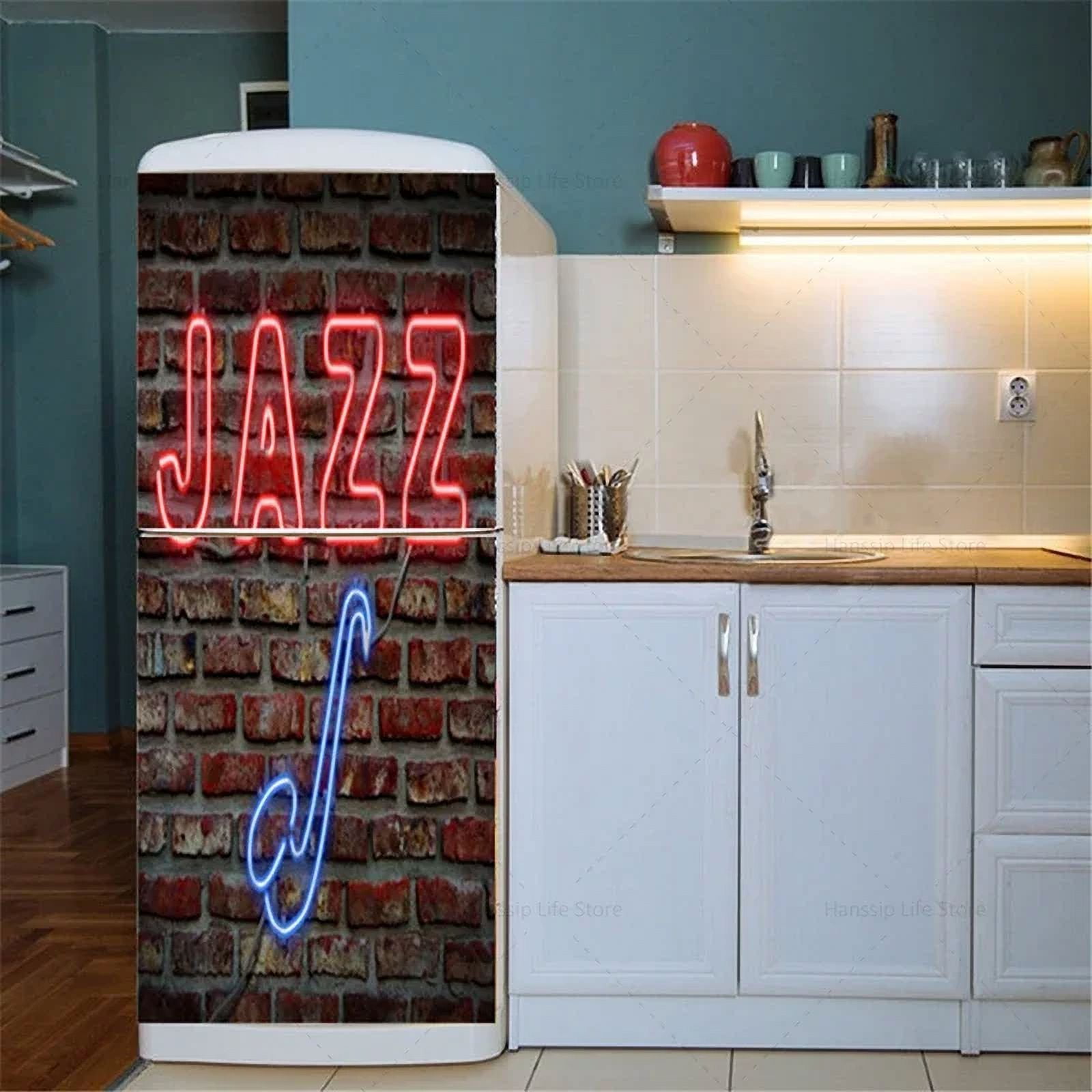 Retro Graffiti Style Fridge Wrap Mural Sticker Waterproof PVC Beertown ...