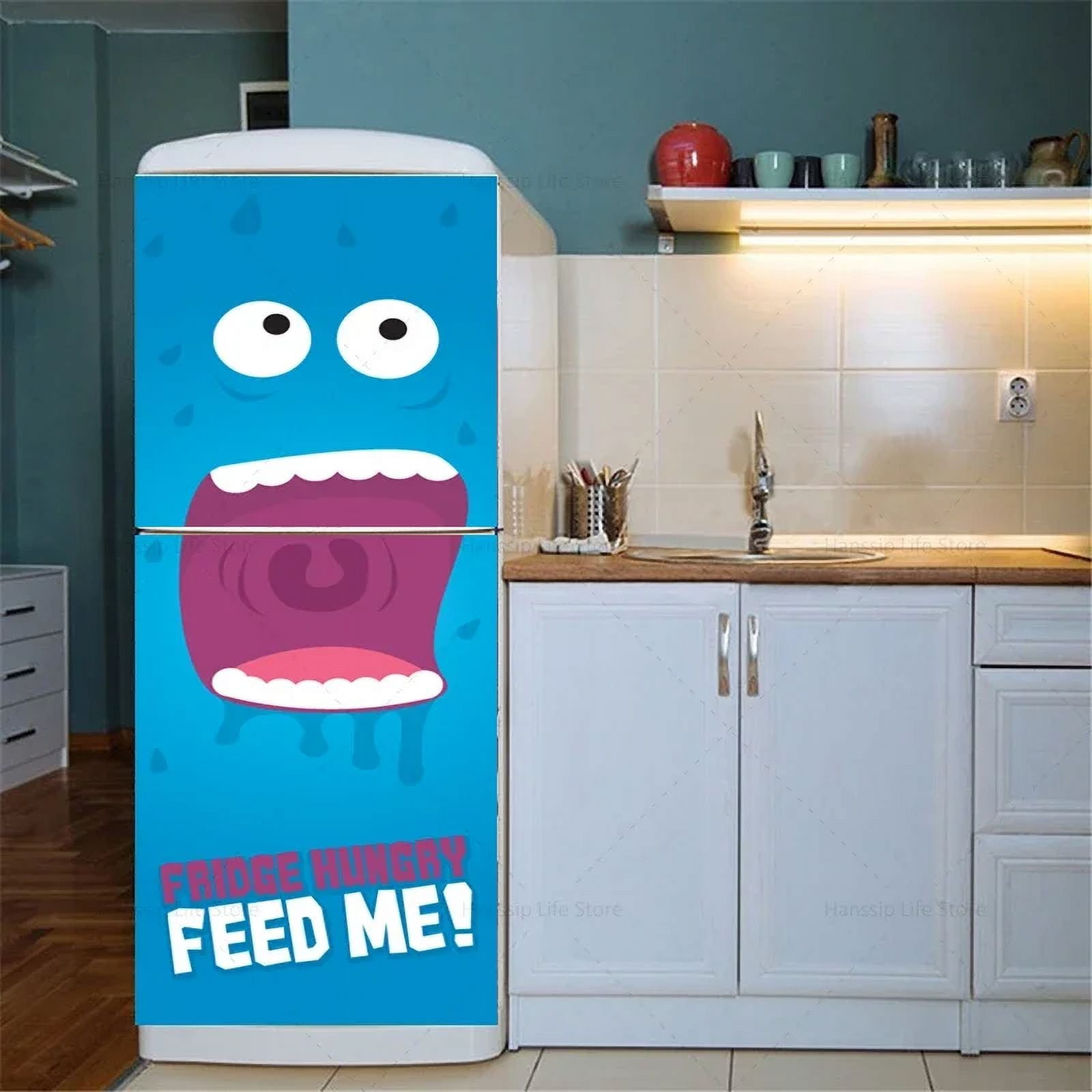 Retro Graffiti Style Fridge Wrap Mural Sticker Waterproof PVC Beertown ...