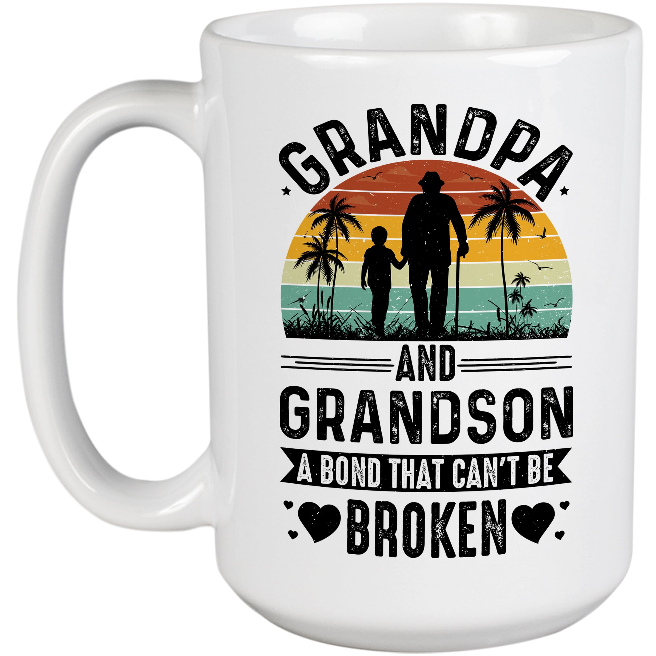 Retro Grandpa and Grandson, A Bond That Can't Be Broken, Grandad, White ...