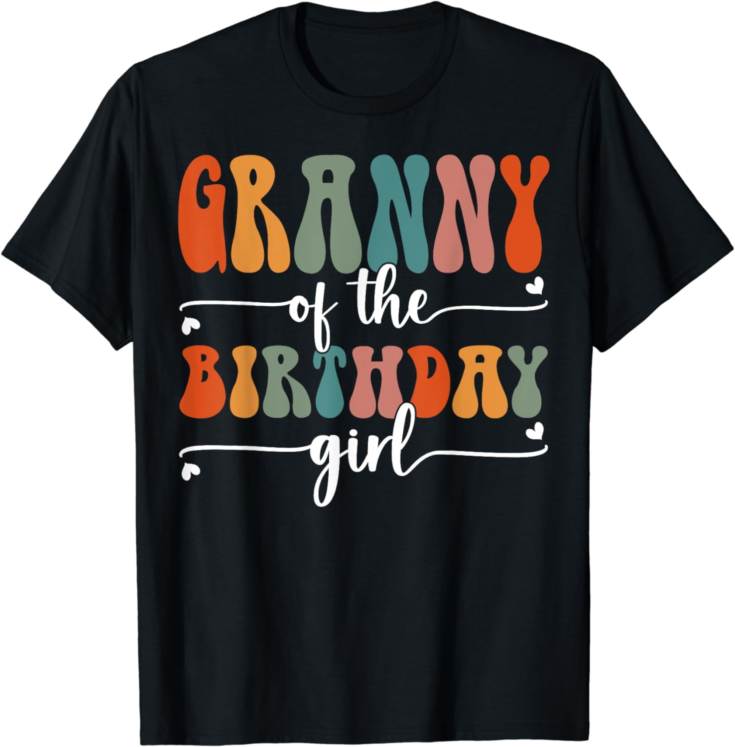 Retro Granny Of The Birthday Girl Groovy Granny T-Shirt - Walmart.com