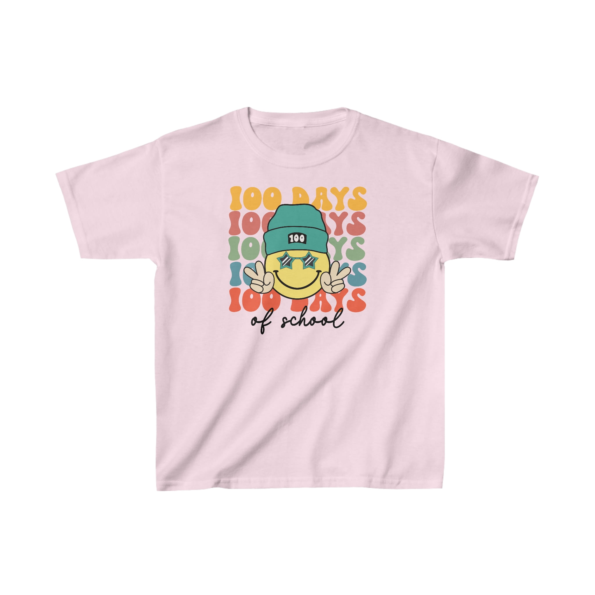 Retro Groovy 100 Days of School Kids Shirt - Walmart.com