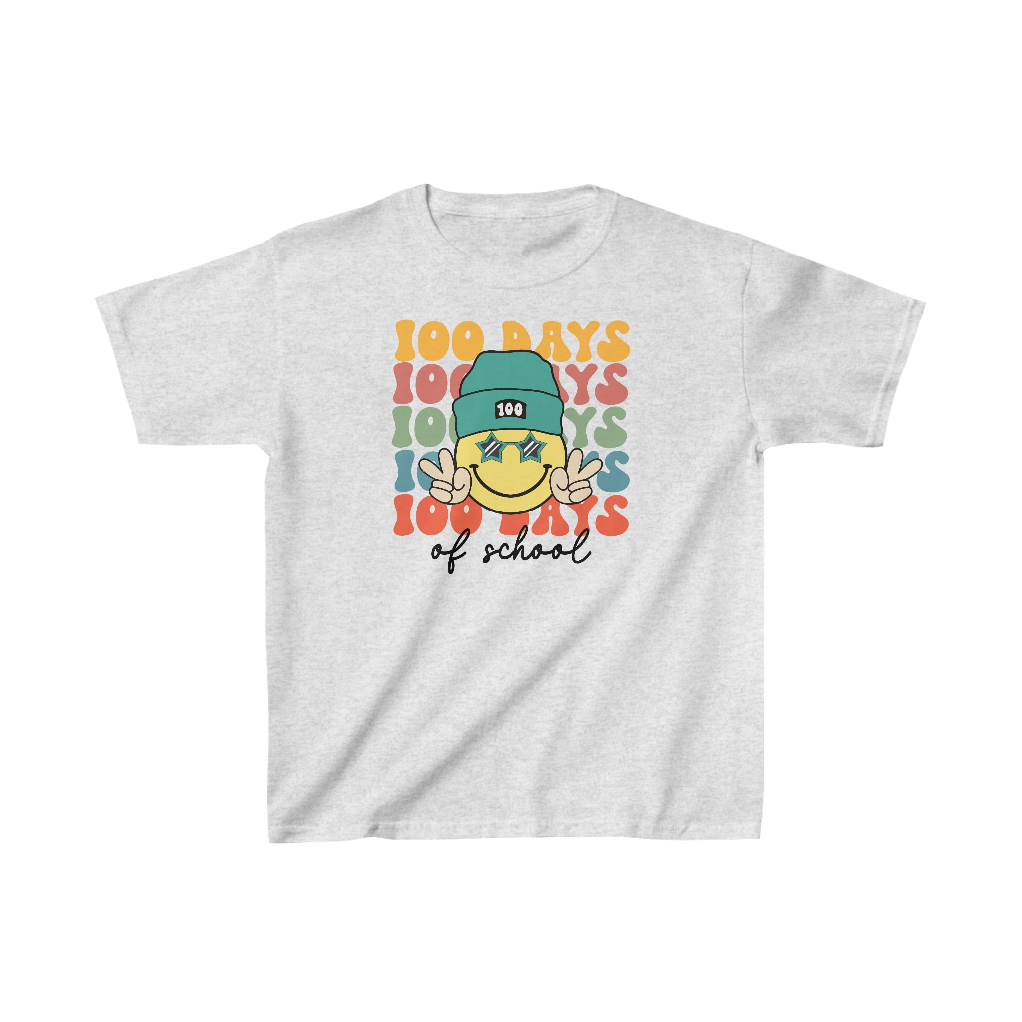 Retro Groovy 100 Days of School Kids Shirt - Walmart.com