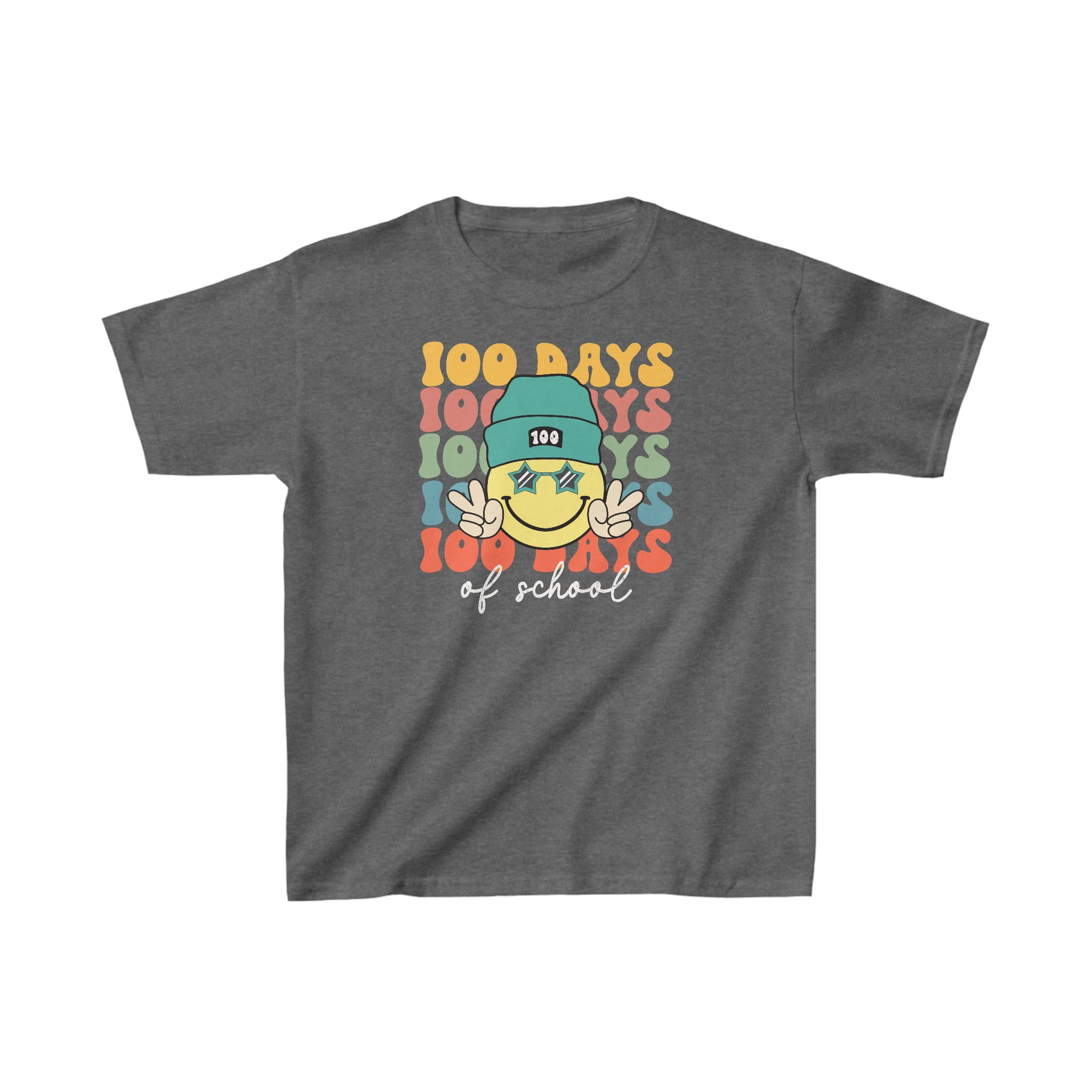Retro Groovy 100 Days of School Kids Shirt - Walmart.com