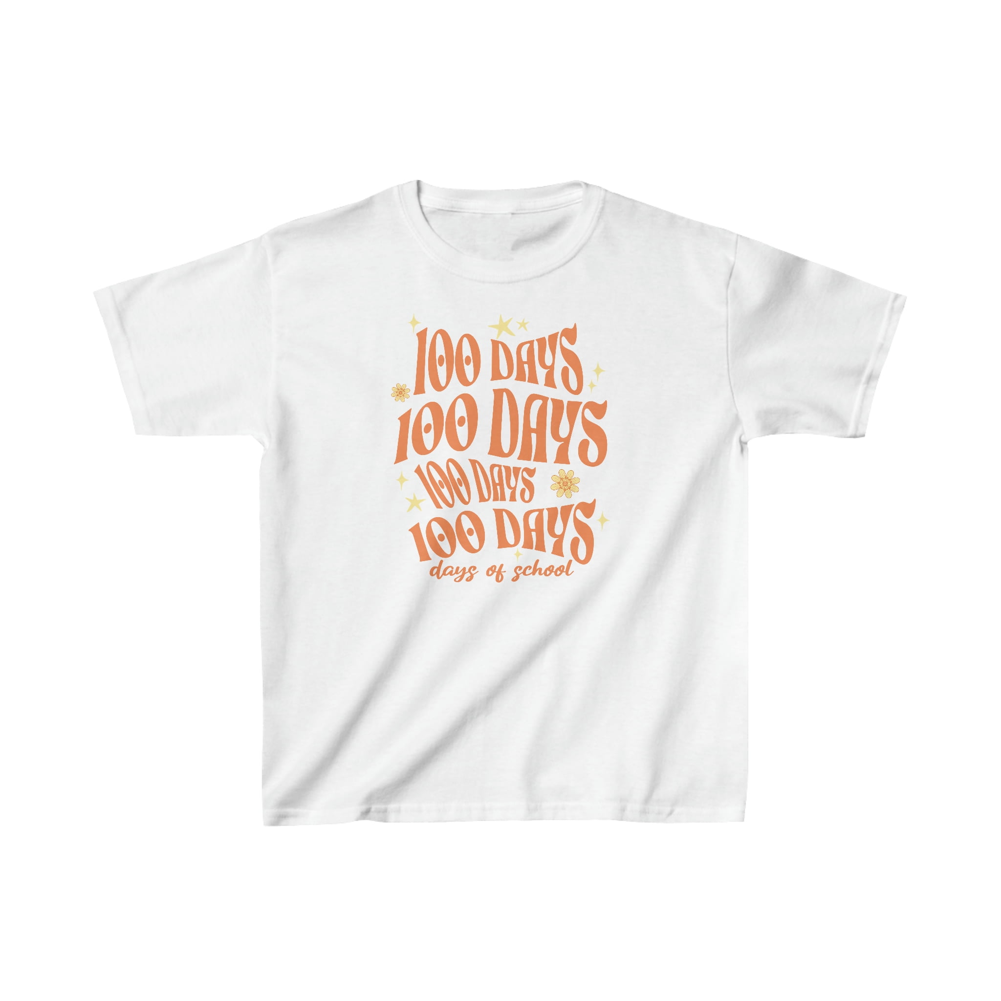 Retro Groovy 100 Days of School Kids Shirts - Walmart.com