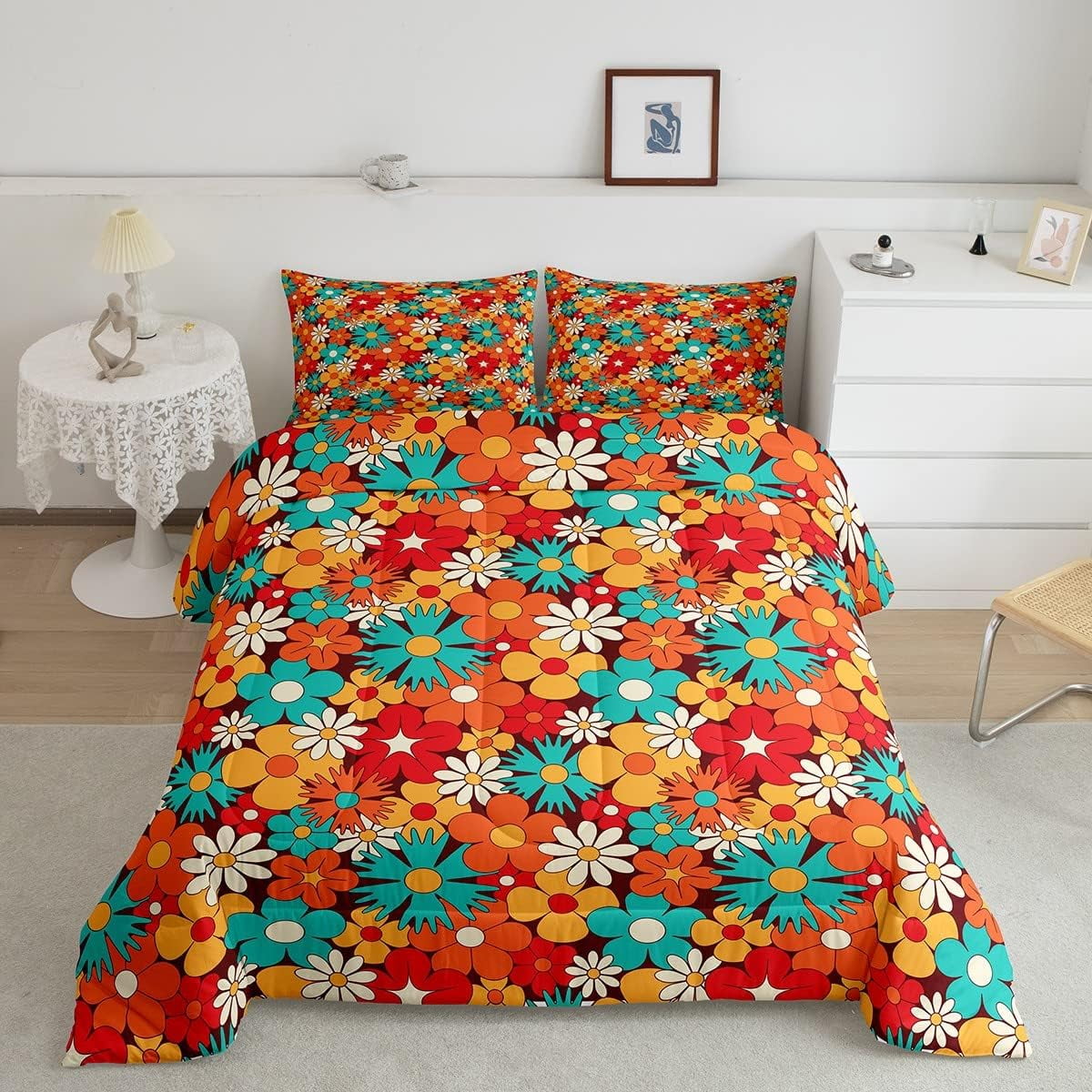 Retro Groovy Comforter Groovy Bedding King Size 70s Retro Psychedelic ...