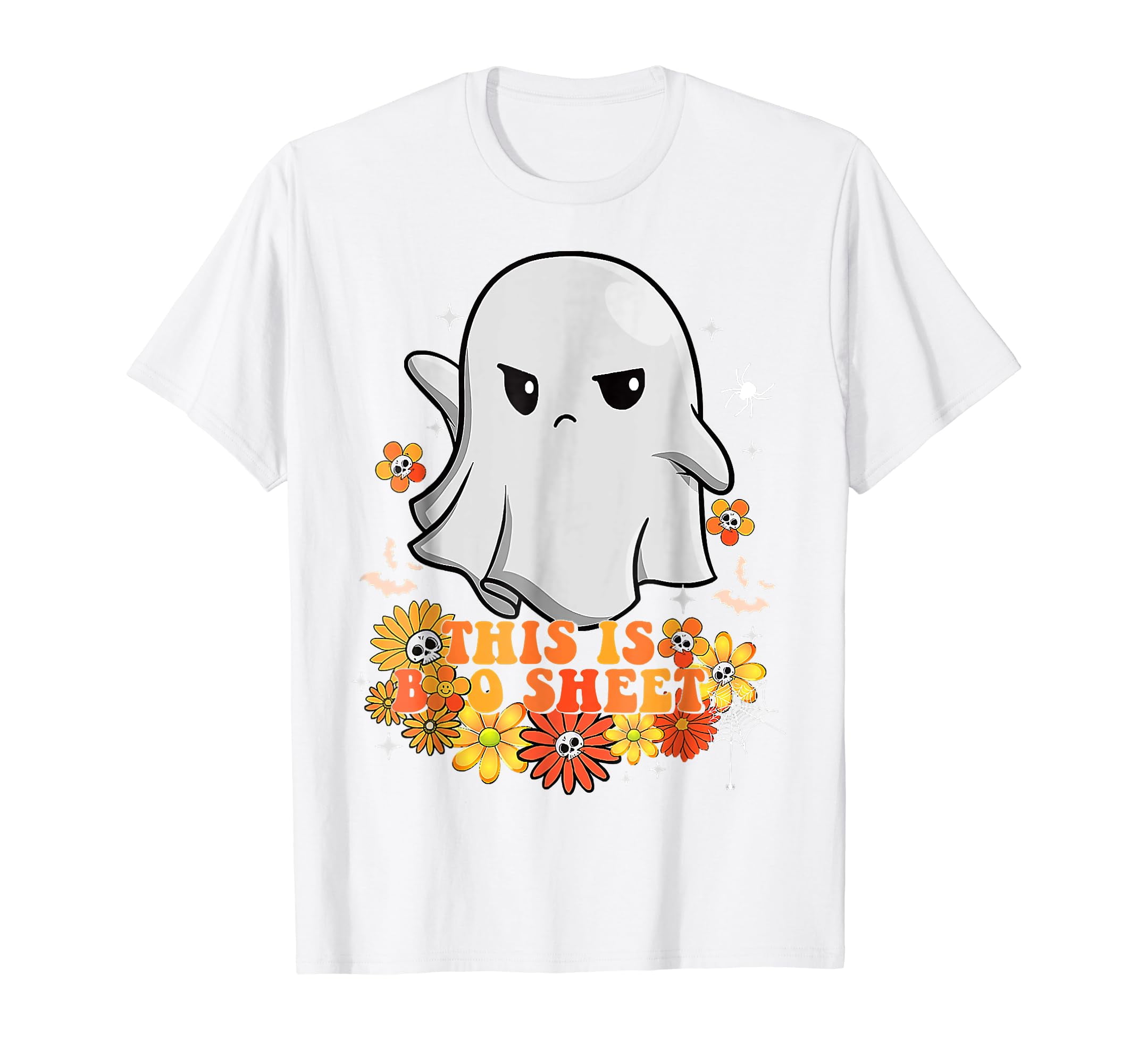 Retro Groovy Ghost Halloween Costume 2023 This Is Boo Sheet T-Shirt ...