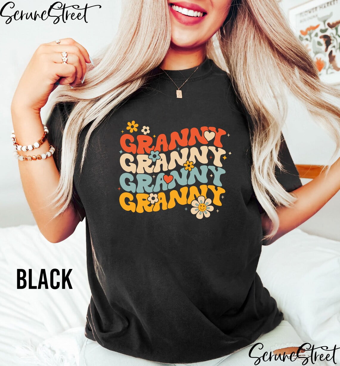 Retro Groovy Granny Shirt, Funny Granny T-Shirt, Granny Sarcastic Shirt, Granny Life Tee, Granny ...