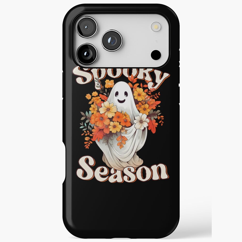 Retro Groovy Halloween Cute Ghost Creepy Season Vibe Phone Case for ...