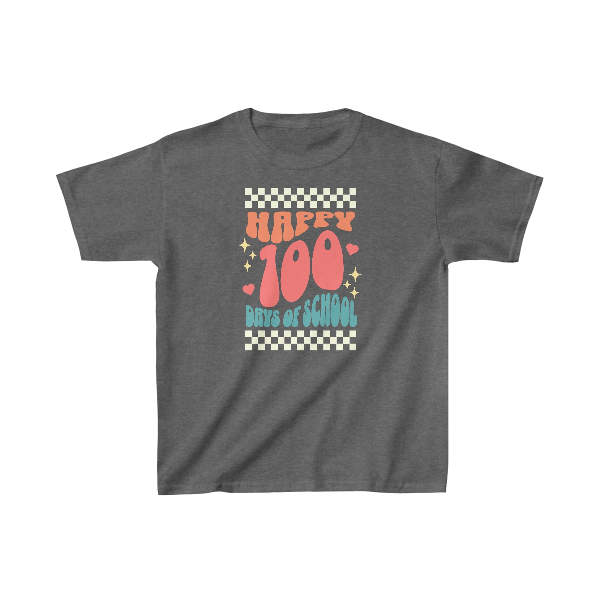 Retro Groovy Happy 100 Days of School Kids Shirt - Walmart.com
