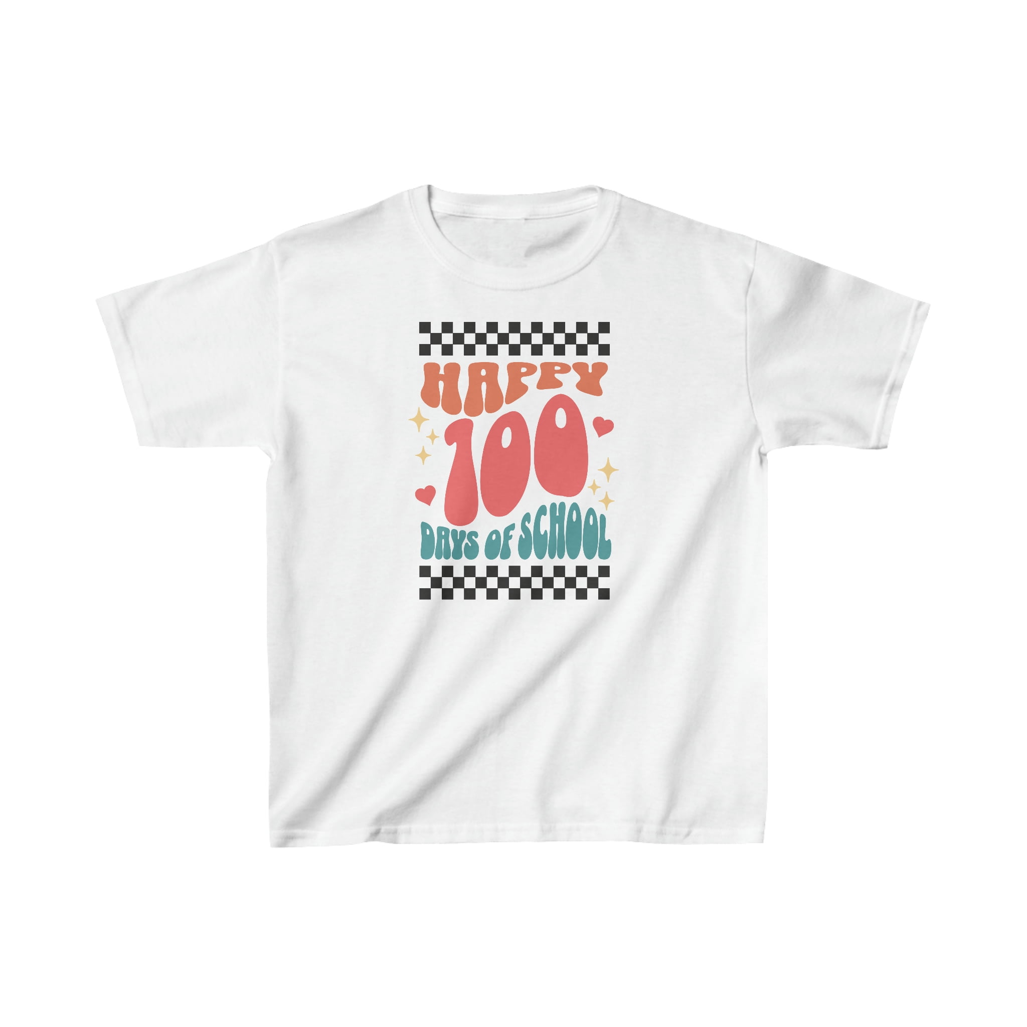 Retro Groovy Happy 100 Days of School Kids Shirt - Walmart.com