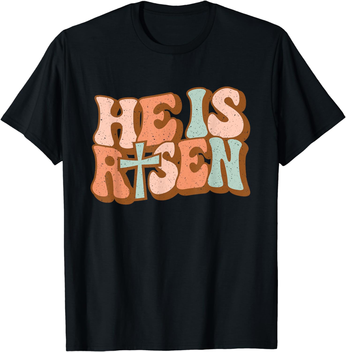 Retro Groovy He Is Risen Jesus Religious Easter Christians T-Shirt ...