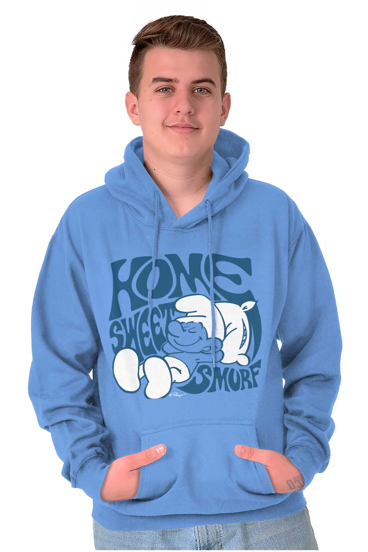 Retro Groovy Home Sweet Smurf Cartoon Hoodie Sweatshirt Women Men ...