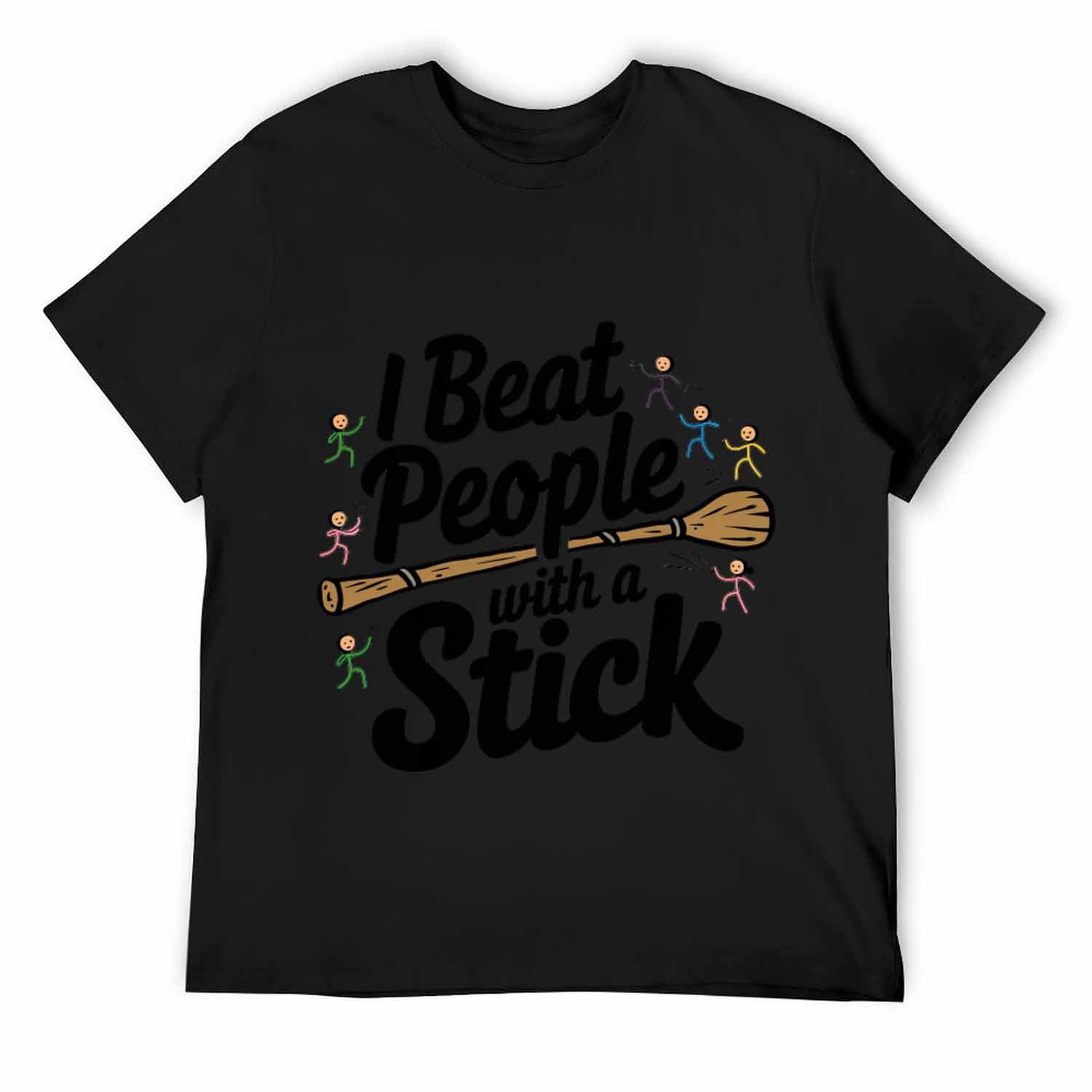 Retro Groovy I Beat People With A Stick Inspirational Colorful Back To ...
