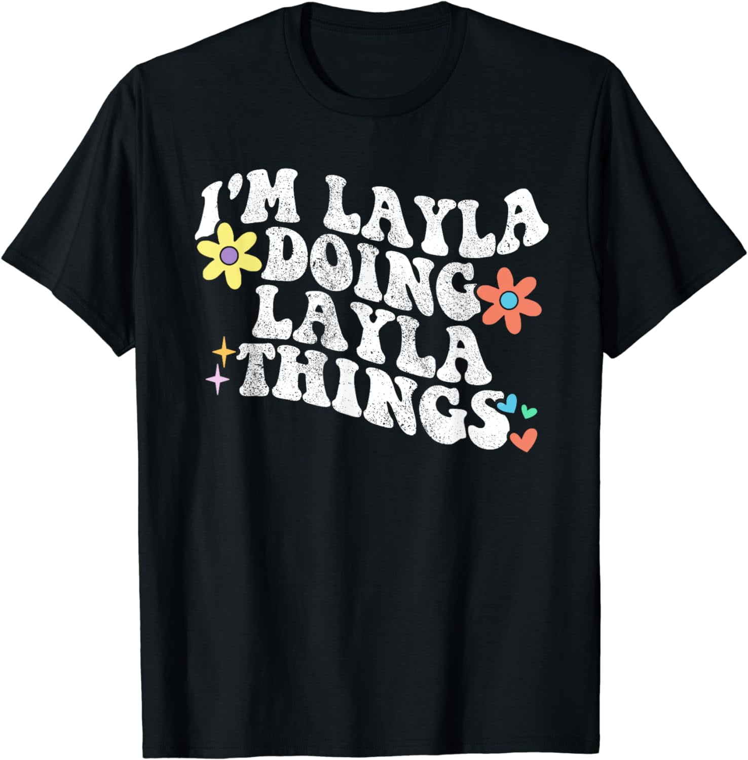 Retro Groovy Im LAYLA Doing LAYLA Things Funny Mother's Day T-Shirt ...
