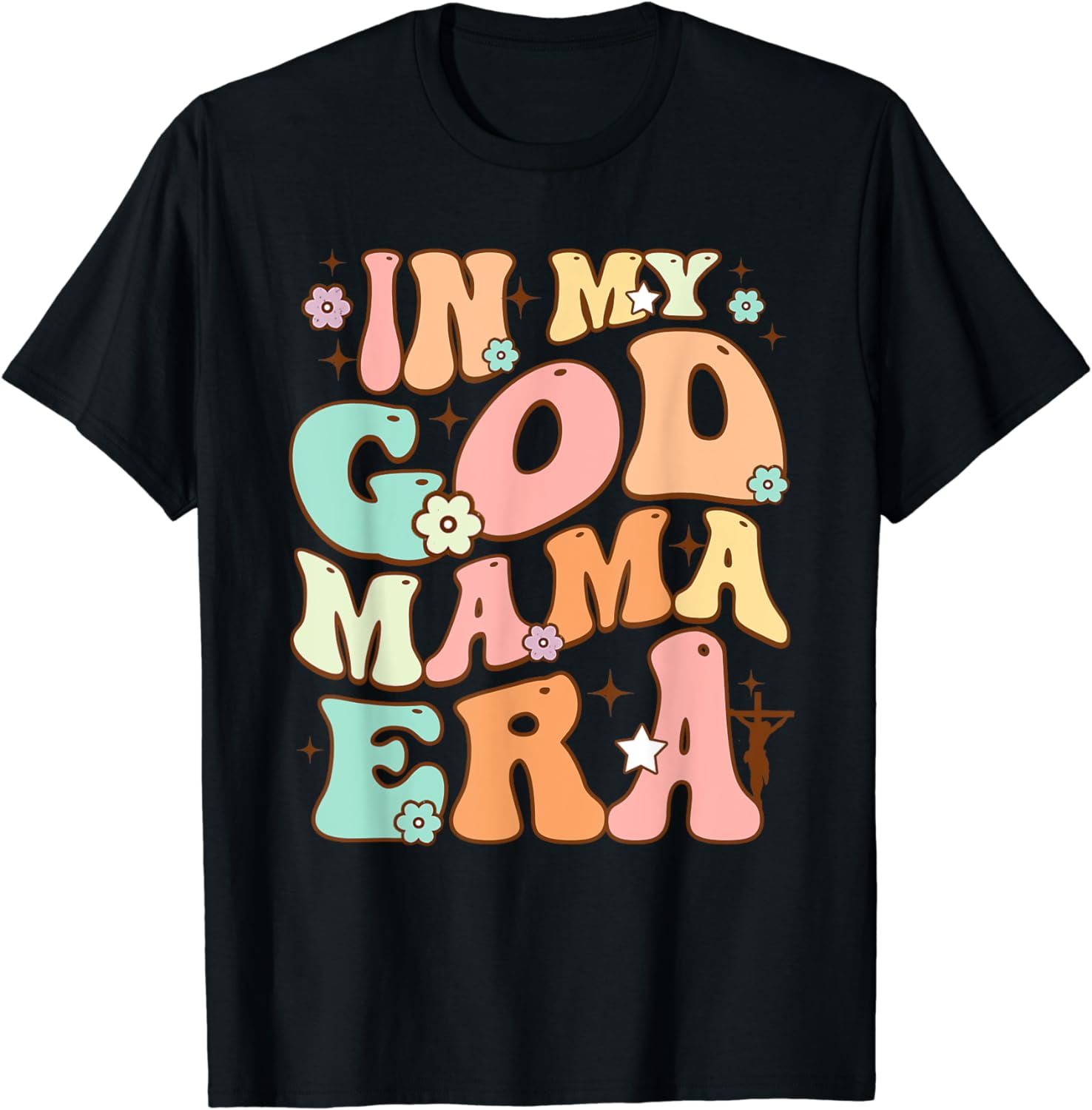 Retro Groovy In My God Mom Era Jesus Christian Religion T-Shirt ...