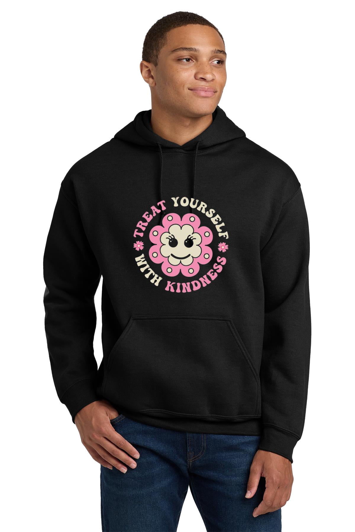 Retro Groovy Inspirational Hoodie - Fun Positive Design, for men ...