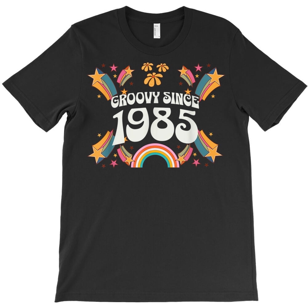 Retro Groovy Since 1985 Funny Birthday Flower Power Hippie H29968 ...