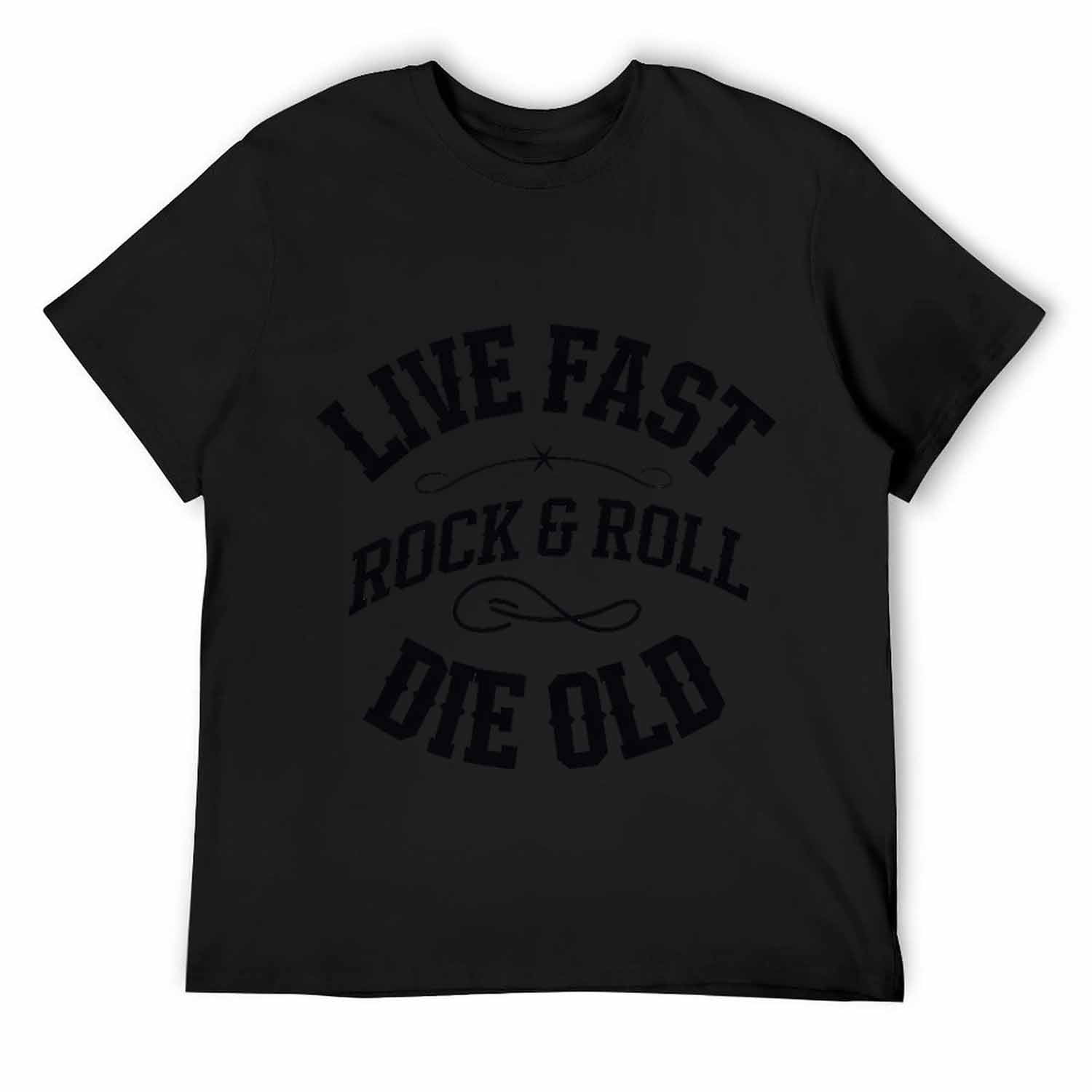 Retro Groovy live fast rock & roll die oldt shirt design chicken 24 ...