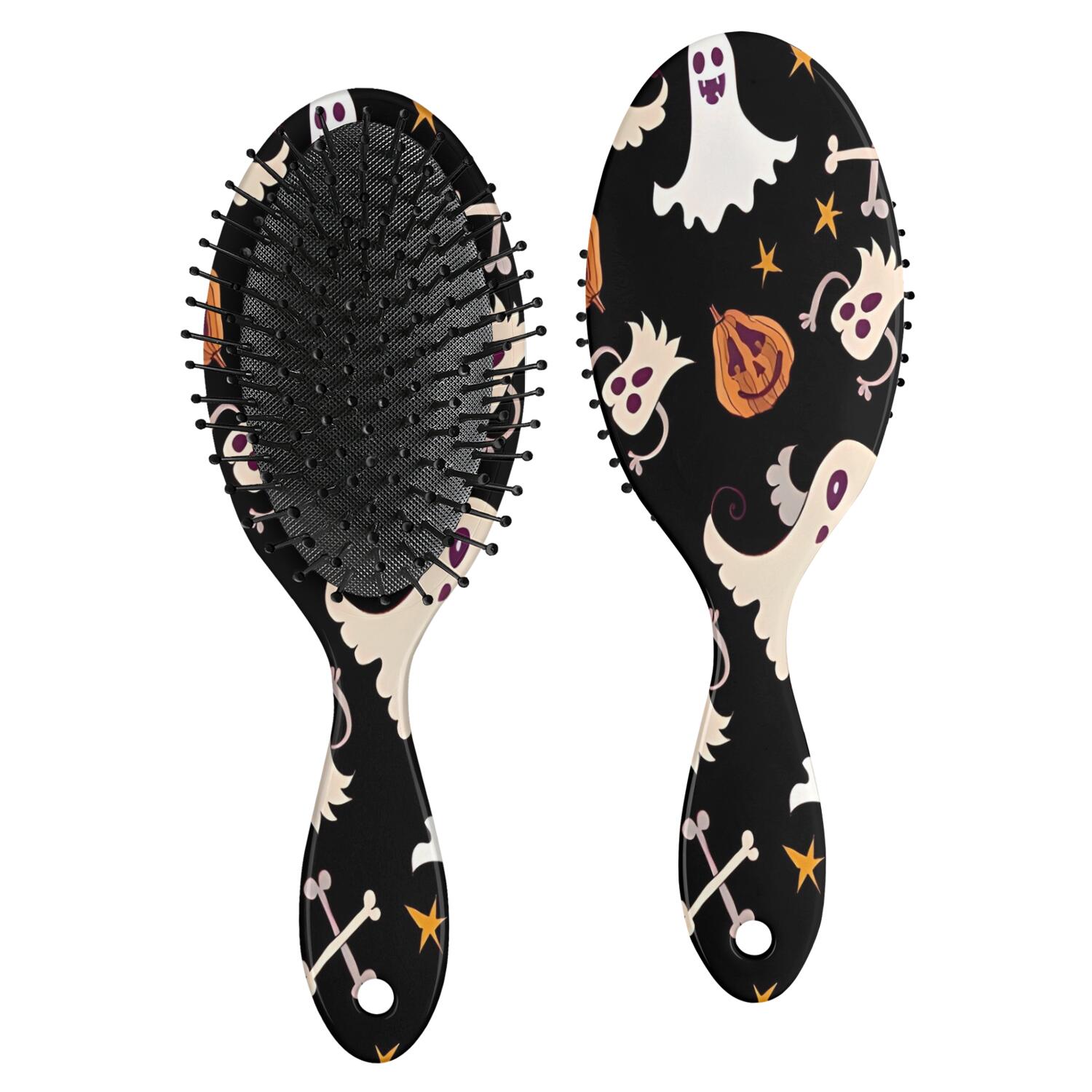 Retro Halloween Ghost Pattern Hair Brush,Girls Detangling Hair Brush ...