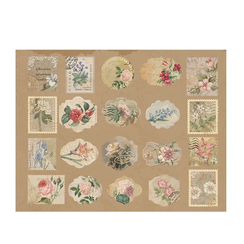 Retro Handbook Sticker, Post Office Series, Creative Washi Hot Stamping ...