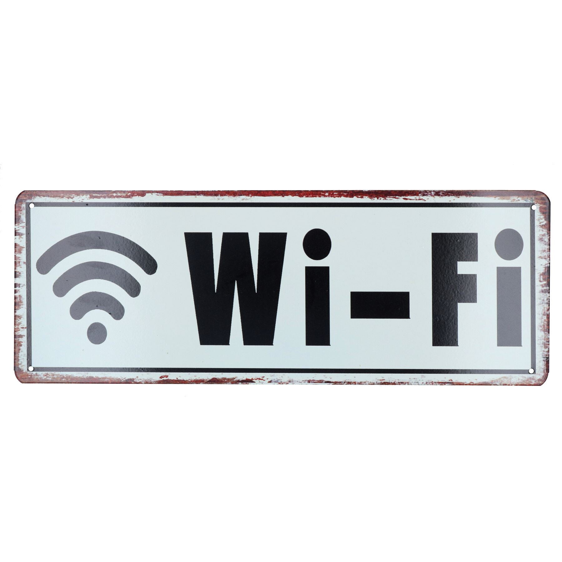 Retro Hanging WiFi Plaque Metal Sign Home Shop Cafe Gift- 36 x 13cm ...
