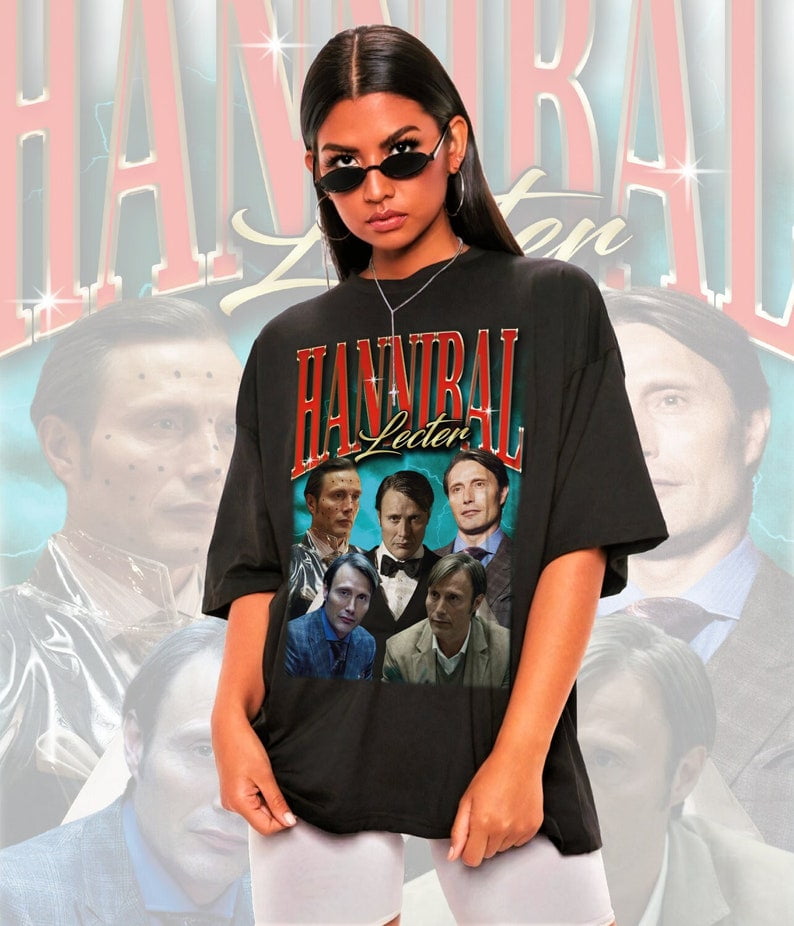 Retro Hannibal Lecter Shirt -Hannibal Lecter Tshirt,Mads Mikkelsen ...