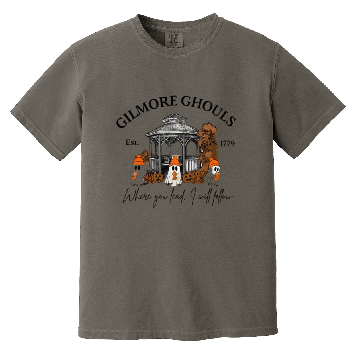 Retro Haunted Town Inspired Spooky Halloween Night Comfort Color T ...