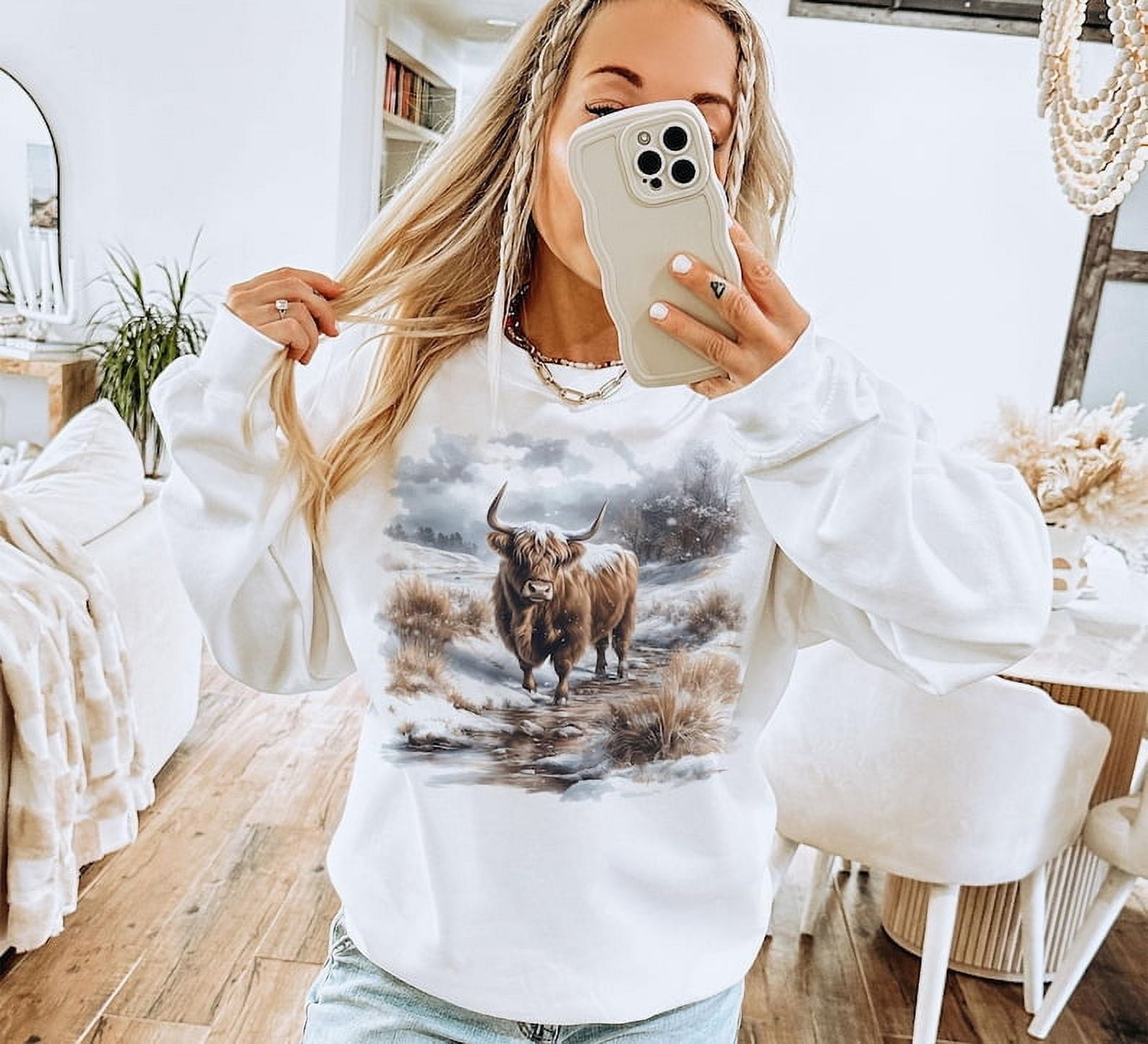 Retro Highland Cow Sweatshirt Nineties 90s Vintage Scottish Cows In ...