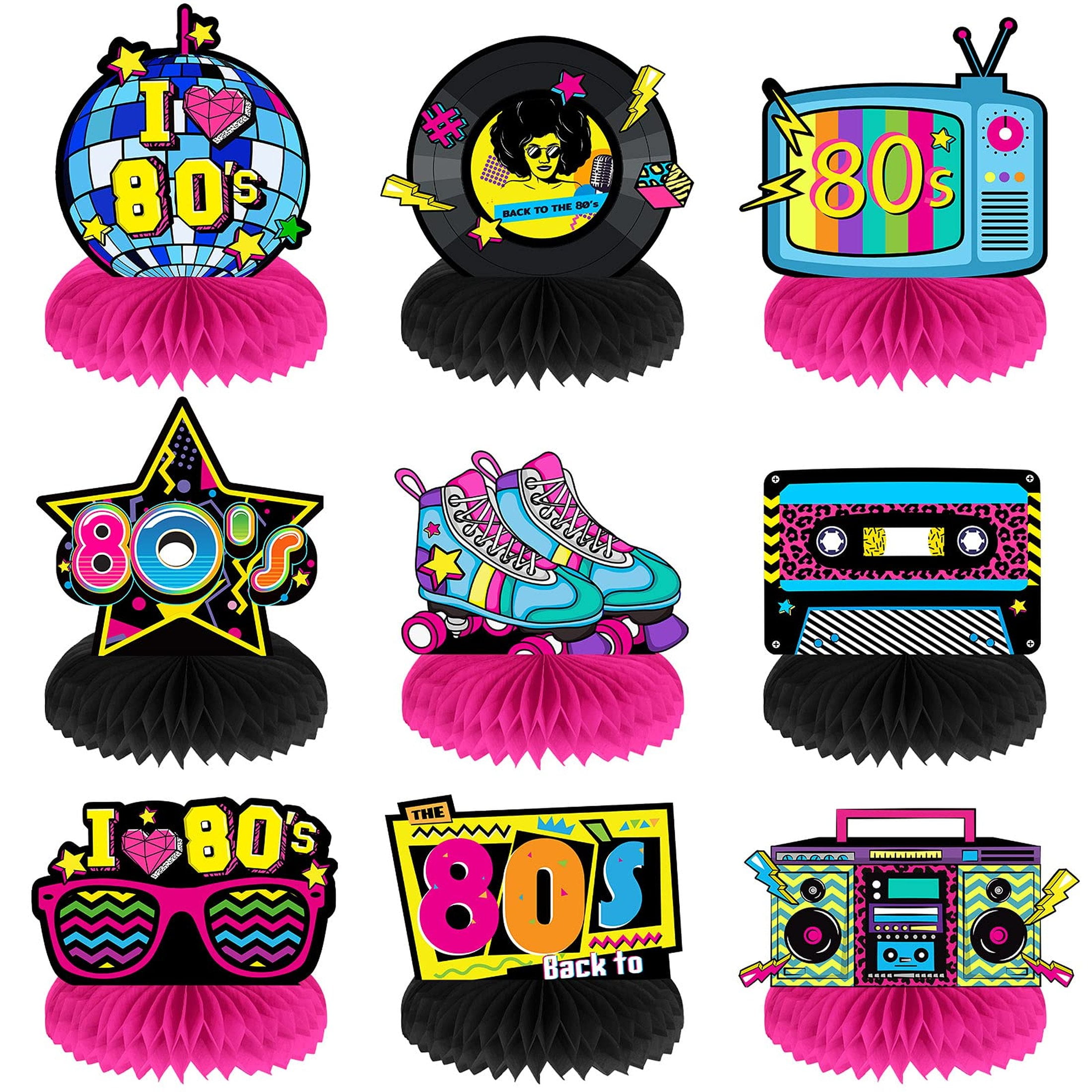 Retro Honeycomb Hip Hop Table Toppers - Set of 9 | 80's Party ...