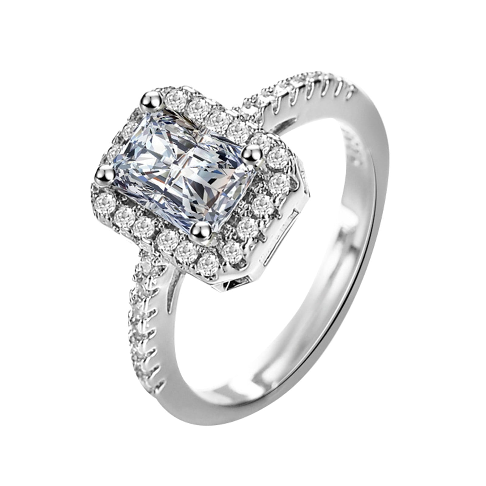 Retro Hop Ring & 2024 Four Prong Square Ring With Adjustable Opening ...