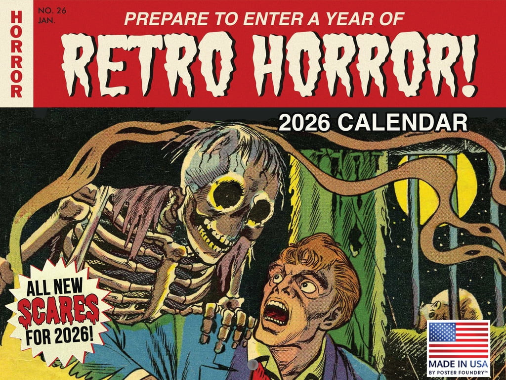 Retro Horror Calendar 2026 Wall Punk Rock - Walmart.com