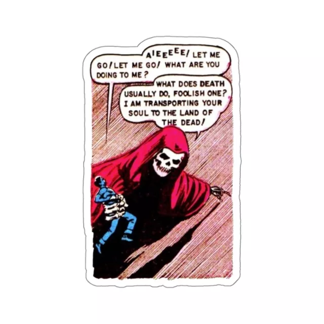 Retro Horror Comic Book Pages Death Skeleton Grim Reaper Stickers Phone ...