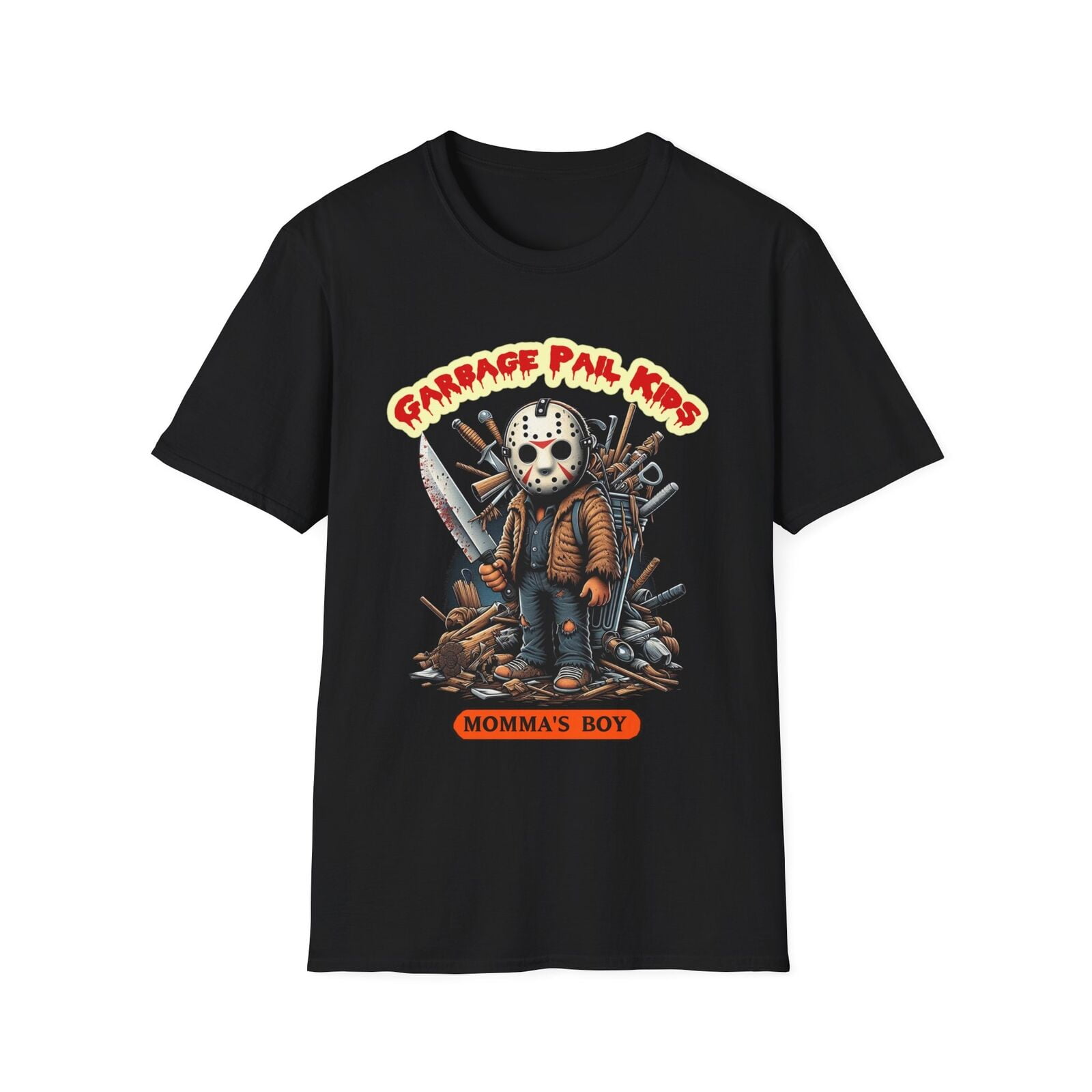Retro Horror Mashup Shirt Creepy Doll Meets Masked Villain Vintage Top ...