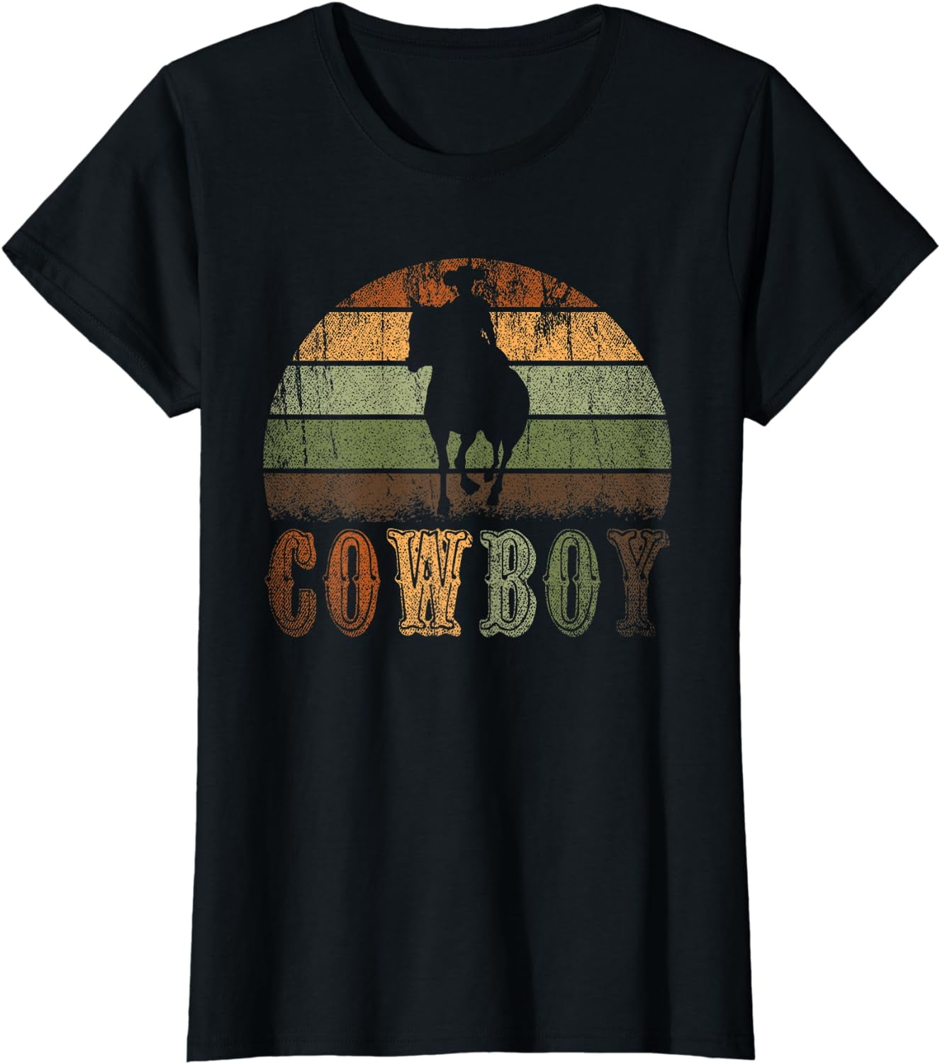 Retro Horseback Riding Rodeo Western Line Dance Horse Cowboy T-Shirt ...