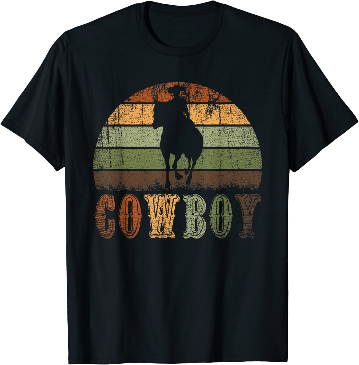 Retro Horseback Riding Rodeo Western Line Dance Horse Cowboy T-Shirt ...