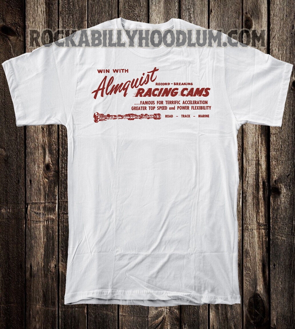 Retro Hot Rod Tee T Shirt Drag Race Racing Speed Shop Almquist Record ...