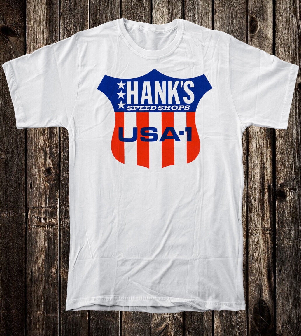 Retro Hot Rod Tee T Shirt Drag Race Racing Speed Shop Hanks USA 1 - Walmart.com