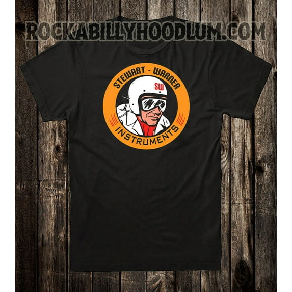 Retro Hot Rod Tee T Shirt Drag Race Racing Speed Shop Stewart Warner ...